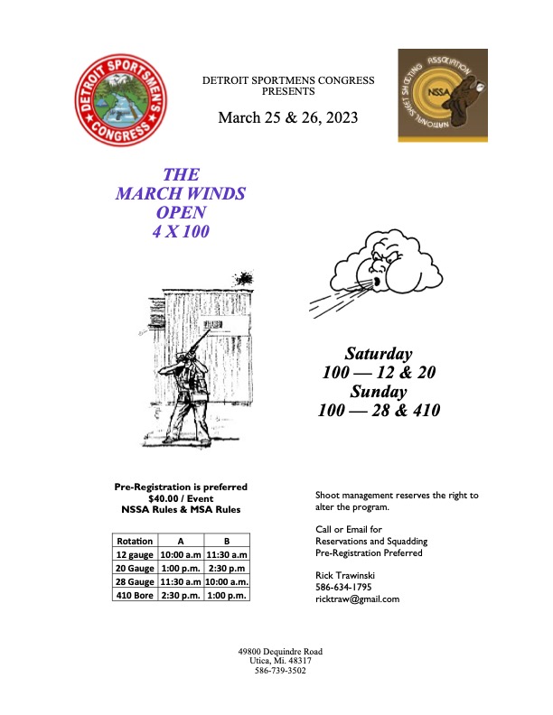 2023 March Winds | Michigan Skeet Association