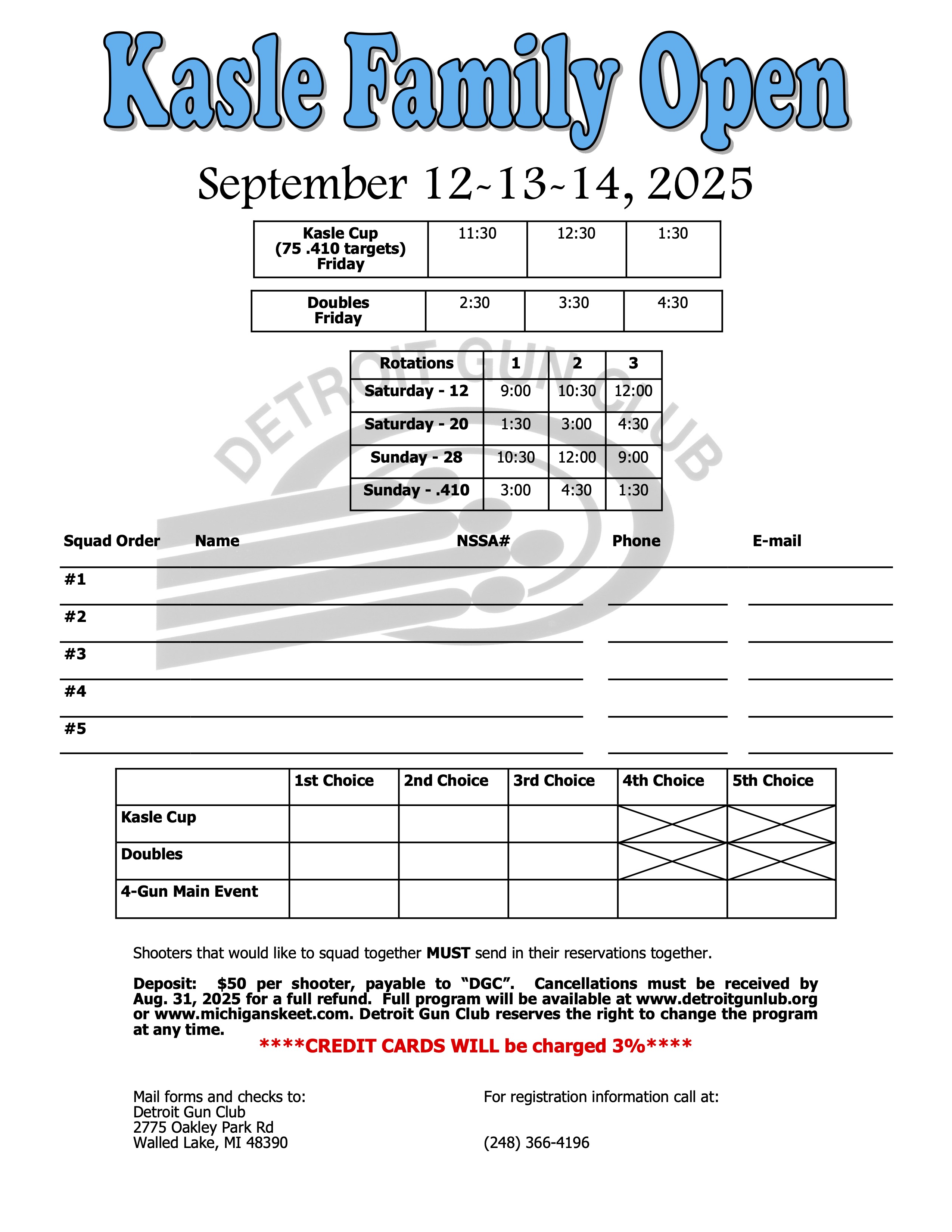 Shoot Flyers | Michigan Skeet Association