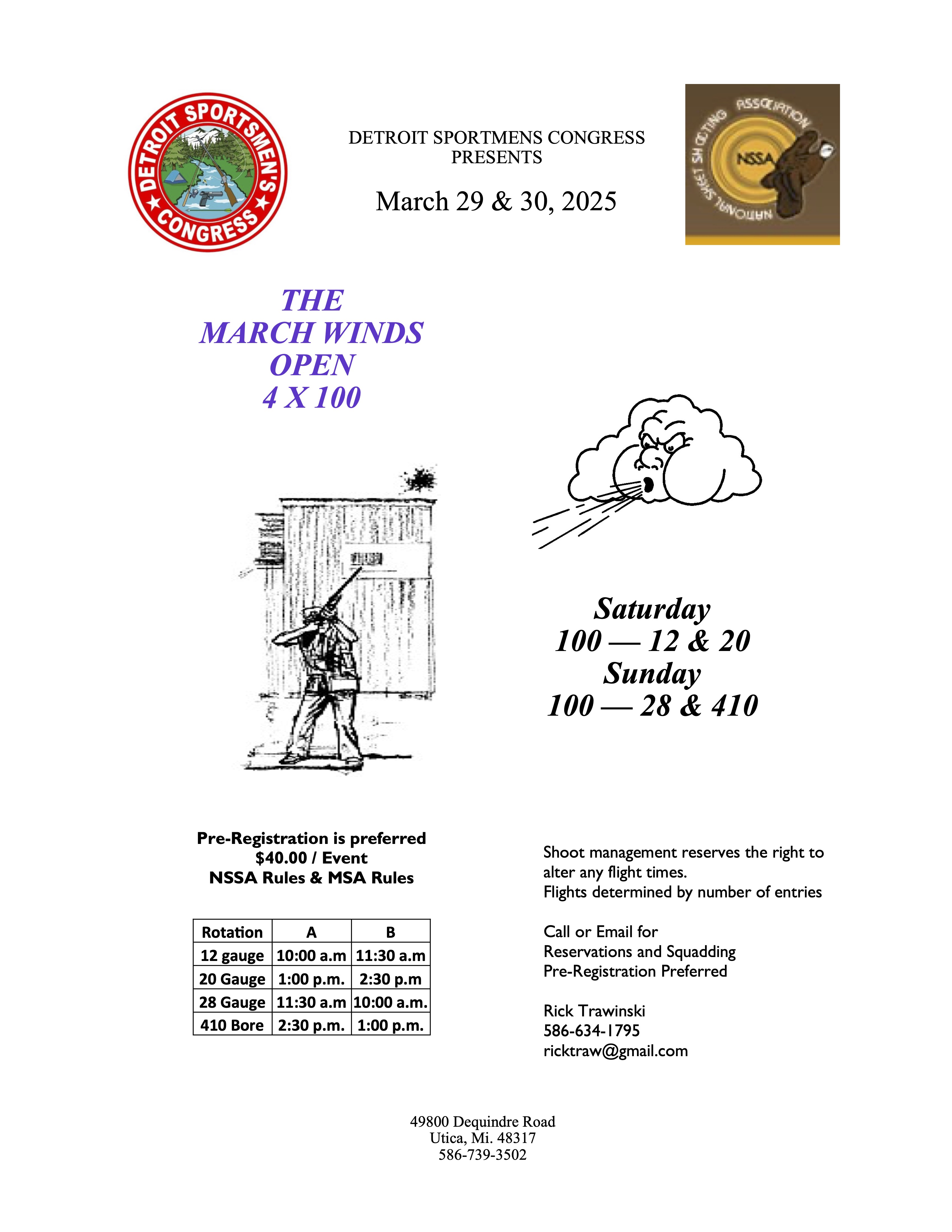 Shoot Flyers | Michigan Skeet Association